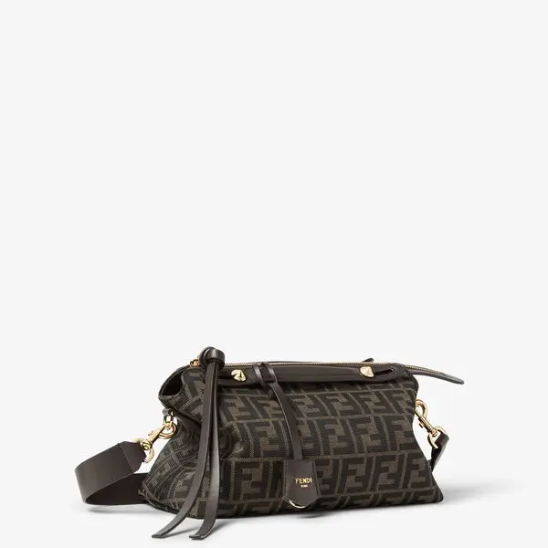 Fendi By The Way Soft Medium Ff Zucca Jacquard And Leather Bag - [brown]